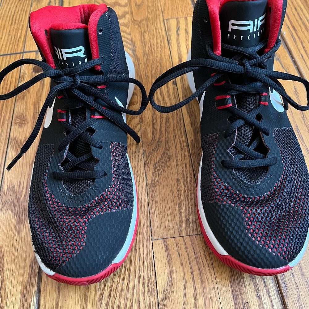 Nike Air Precision Basketball Shoes Black/ Red/White - Gem